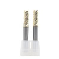 China 10*25*10*75*4T 4flutes End Mill For Stainless Steels And Titanium Alloy HT Champagne Gold Coating for sale