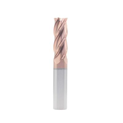 China 8*20*8*60 TiSiN Coated 4 Flute Carbide Square End Mill for Carbon Steel Alloy Steel Cast Iron 8mm Cut Diameter for sale
