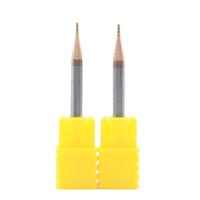 China 2mm Dia 2*5*4*50 TiSiN Coated 4 Flute Carbide Square End Mill for Carbon Steel Alloy Steel Cast Iron for sale