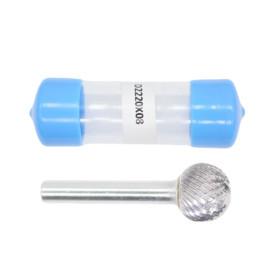 China 8mm Shank D-Ball Shape 22mm Cut Dia Carbide Burrs Double Cut Carbide Rotary Burr for sale