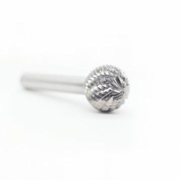China 19mm Cut Dia D-Ball Shape Carbide Burrs With 8mm Shank Dia  Double Cut Carbide Rotary Files for sale