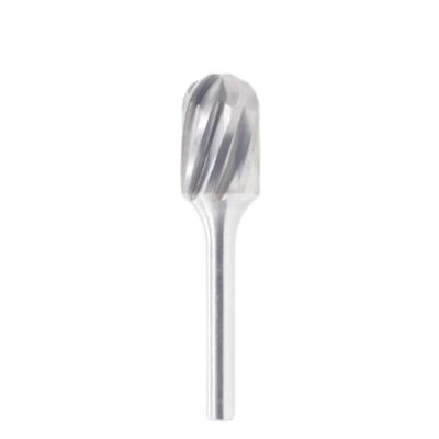 China C Shape Aluminum Cut Carbide Burr 12mm*25mm With 6mm Shank Dia. Ball Nosed Cylinder Carbide Burrs for sale
