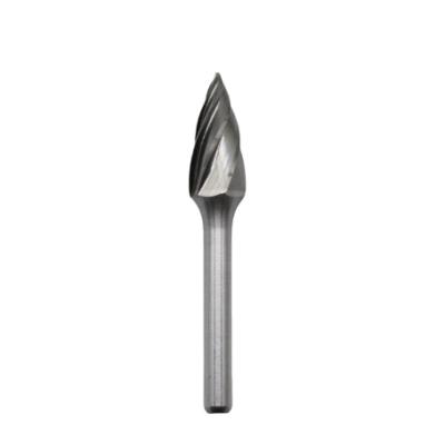 China G Shape Standard Carbide Burr 10mm*20mm Pointed Tree Carbide Burr On 6mm Shank Aluminum Cut for sale