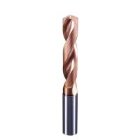 China HRC55 Solid Carbide Drill Bit 3D Tungsten Carbide Twist Drills For Metal TiSiN Coated for sale