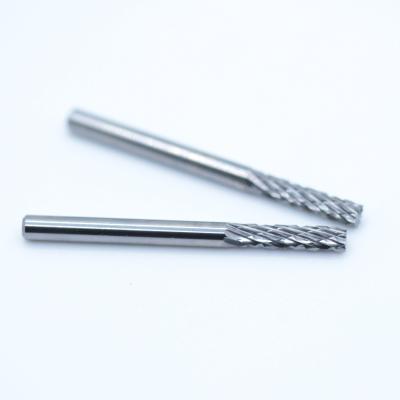 China Solid Carbide Rotary Burr 3mm Cylindrical With End Cut B Shape Double Cut For Steel for sale