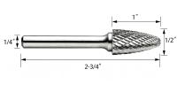 China Tungsten Carbide Rotary Burr | Tree Shape SF-5 | 1/2