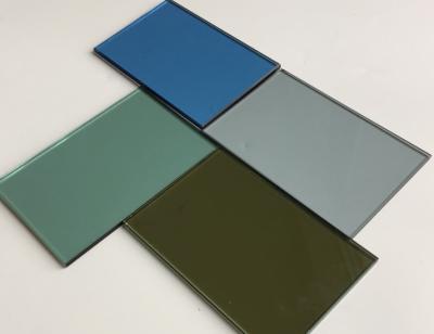China Selected Exquisite Reflective Glass Colored Dark Blue / Dark Green / Bronze / Clear / Golden / Dark Grey for sale