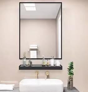 China Home Decoration Furniture Bathroom Wall Mirror Glass With Latest Style for sale