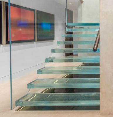 China Qingdao Factory PVB/SGP/EVA High Quality Decorative Laminated Glass for Railing, Door, Window, Floor, Stair Railing, Partition for sale