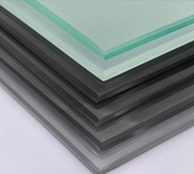 China Clear/Ultra-Clear/Blue/Green/Black/Bronze 10.38mm/12.38mm/16.38mm/20.38mm/24.38mm/30.38mm Flat/Curved Safety Tempered/Toughened Laminated Glass for sale