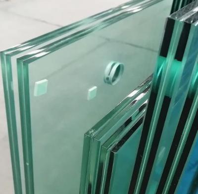 China 6.38mm 8.38mm 10.38mm 12.38mm 17.52mm 21.52mm Clear /Ultra Clear Grey Colored PVB EVA Tempered/Toughened Edge Polished /Safety /Glass Railing Laminated Glass for sale