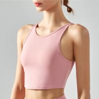China Boat Neck Recycled Womens Sports Bra High Impact Workout Underwear for sale