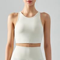 China Boat Neck Recycled Womens Sports Bra High Impact Workout Underwear for sale
