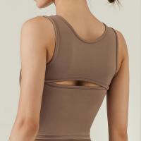 China Hollow Out Fitness Yoga Vest Tops Ladies Shockproof Running Bra for sale