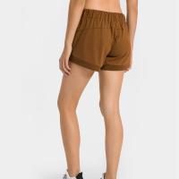 China Womens Pocket Yoga Pants 4 Way Stretch Casual Comfy Shorts Sports Running for sale