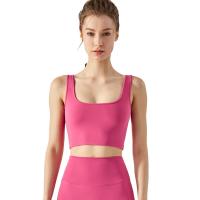 China Hot Summer Square Neck Sports Bra Ladies Fitness Running Top Yoga Vest for sale