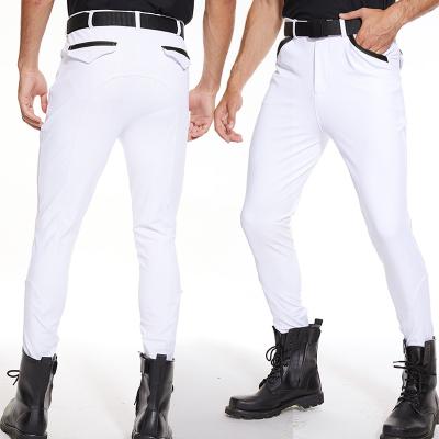 China White Men Horse Riding Legging Half Knee Silicone Equitacion Breeches for sale