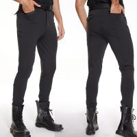 China Black High Waisted Jodhpurs Breeches Horse Riding Pants For Male 320gsm for sale