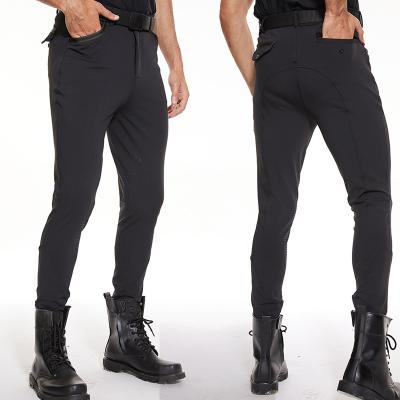 China Black High Waisted Jodhpurs Breeches Horse Riding Pants For Male 320gsm for sale
