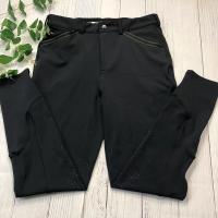 China Black High Waisted Jodhpurs Breeches Horse Riding Pants For Male 320gsm for sale