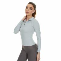 China Half Zipper Quick Dry Equestrian Long Sleeve Shirt Horse Riding Show Base Layer Tops for sale
