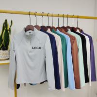 China Purple Horse Riding Base Layer Women Equestrian Shirts Elastic Clothing for sale
