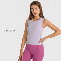 China Sleeveless High Elastic Yoga Tank Top Pleated Waist Casual Sports Yoga Clothes for sale