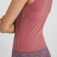 China Sleeveless High Elastic Yoga Tank Top Pleated Waist Casual Sports Yoga Clothes for sale