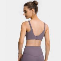 China High Strength V Shape Back Womens Sports Bra Adjustable Straps for sale