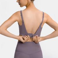China High Strength V Shape Back Womens Sports Bra Adjustable Straps for sale