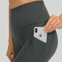 China High Waist Push Up Womens Yoga Pants Workout Fitness Pocket Sports Tights Active for sale