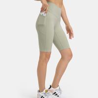 China Plus Size Casual Sports Yoga Pants Waist Cross Pockets Shorts Women Gym for sale