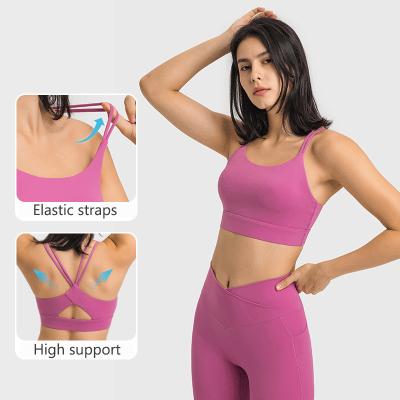 China Removable High Impact Padded Ladies Sports Bra Gym Yoga Fitness Running for sale