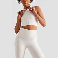 China Front zipper fitness women's bra shock absorption sports vest for sale