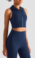 China Front zipper fitness women's bra shock absorption sports vest for sale