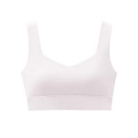 China Pink Soft Sports Underwear Nylon Women Light Fitness Yoga Bra for sale