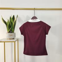 China Burgundy Women Horse Riding Polo Shirts Half Zipper Equestrian Base Layer for sale