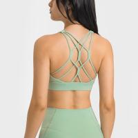 China Multi Strand Cross Straps Sports Bra Womens High Elastic Yoga Bra for sale