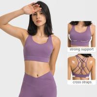 China Multi Strand Cross Straps Sports Bra Womens High Elastic Yoga Bra for sale