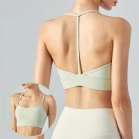 China Nylon T Back Sports Underwear Bra Shockproof Women Fitness`Bra for sale