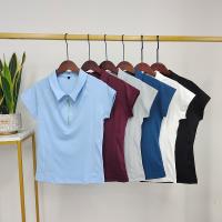 China Black Lapel Half Zipper Horseback Riding Shirt Baselayer Equestrian Women for sale
