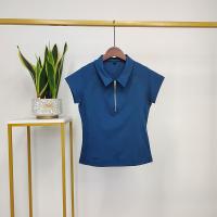 China White Nylon Cool Lapel Half Zipper Women Base Layers Equestrian Top for sale