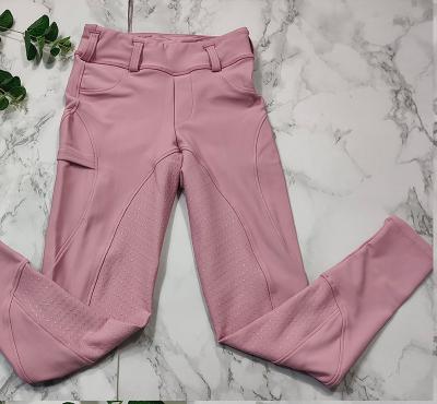 China 100cm - 175cm Pink Four Way Stretch Horse Riding Pants Leggings For Kids for sale
