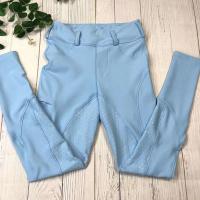 China Light Blue XXS-XL Horse Riding Pants Silicone Women Equine Racing Breeches for sale