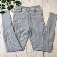 China Silver Gray Breeches Women Horse Riding Tights 280gsm Custom Logo for sale