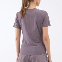 China Waist Closing Sports Short Sleeve T Shirt Women'S Casual Loose Mesh Top for sale
