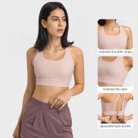 China Sexy Breathable Mesh Women Sports Bra With Fixed Pad Adjustable Buckle for sale