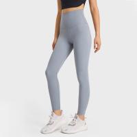 China High Waist Nude Yoga Training Capri Pants With Hidden Side Pockets for sale