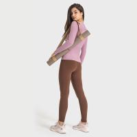 China Autumn Ribbed Sports Long Sleeve Yoga Tops Active Stretch Fit Women Sportswear for sale