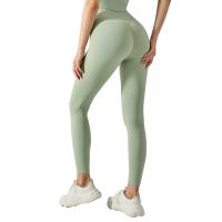 China Sweat Wicking Pocket Yoga Pants Double Sided Matted Hip Lifting Running Leggings Sports Tight for sale